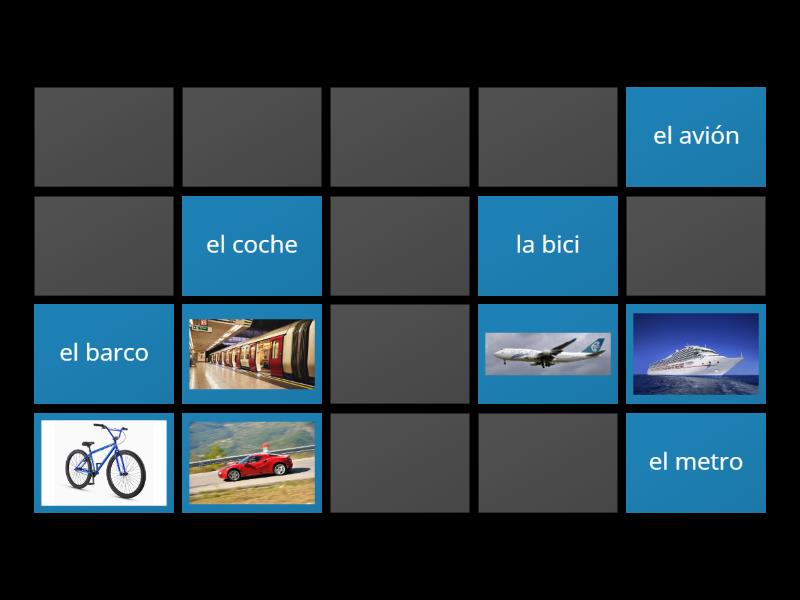 Medios de transporte - Juego de memoria - Matching pairs