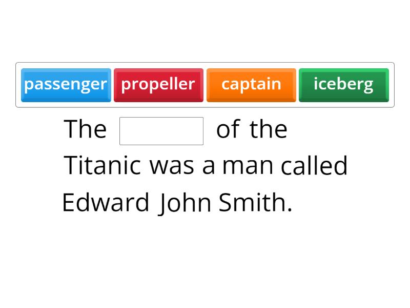 Titanic Vocabulary - Missing word