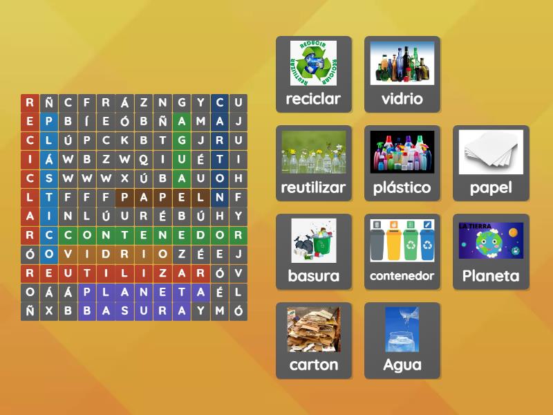 El medio ambiente - Sopa de letras
