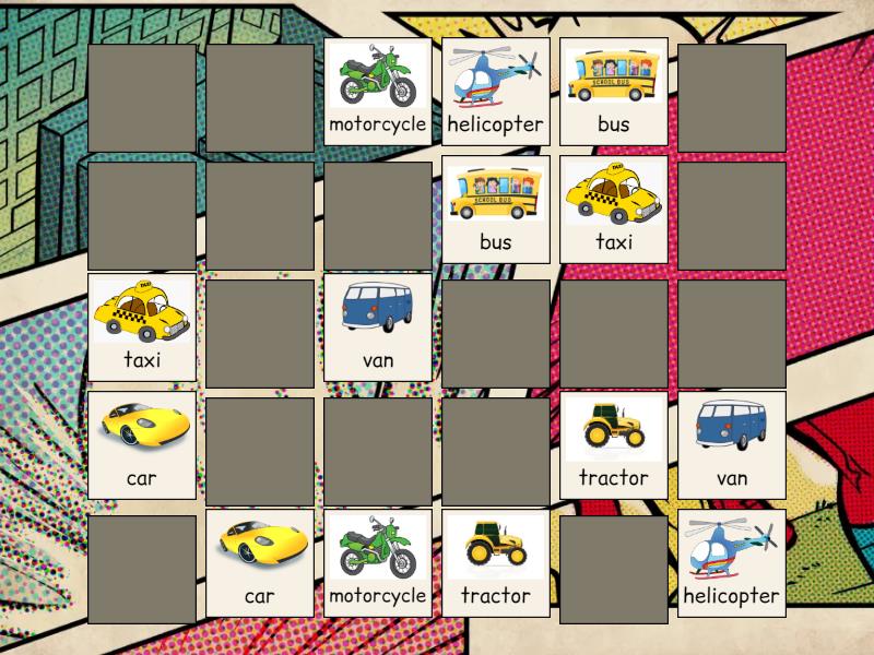 vehicles pair - Matching pairs