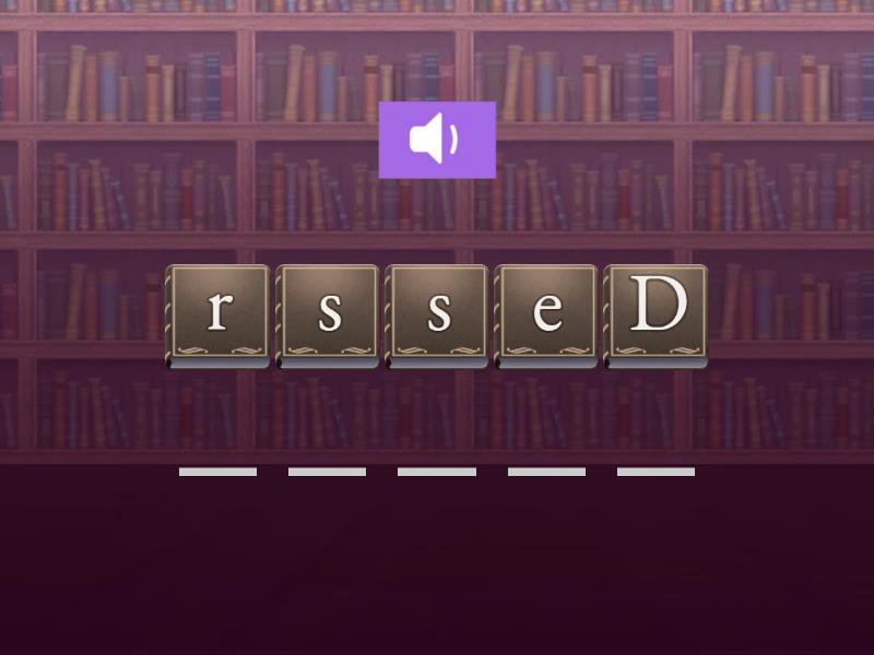 Unit 8 - Vocabulary - Anagrama