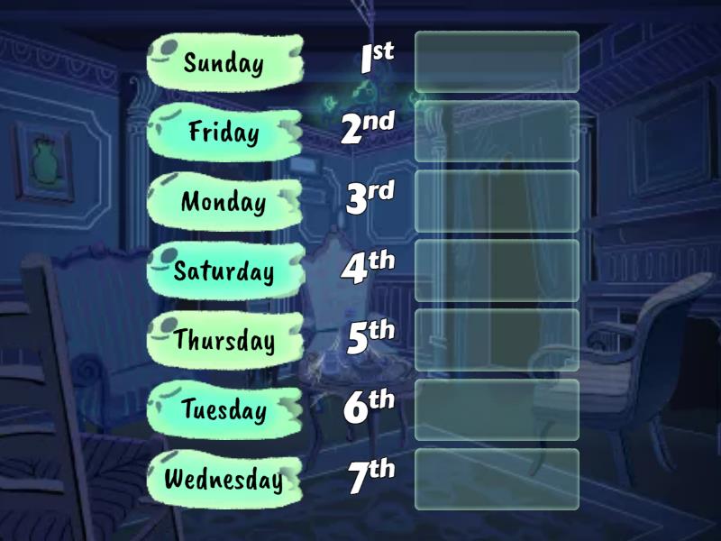 Order days of the week - Rank order