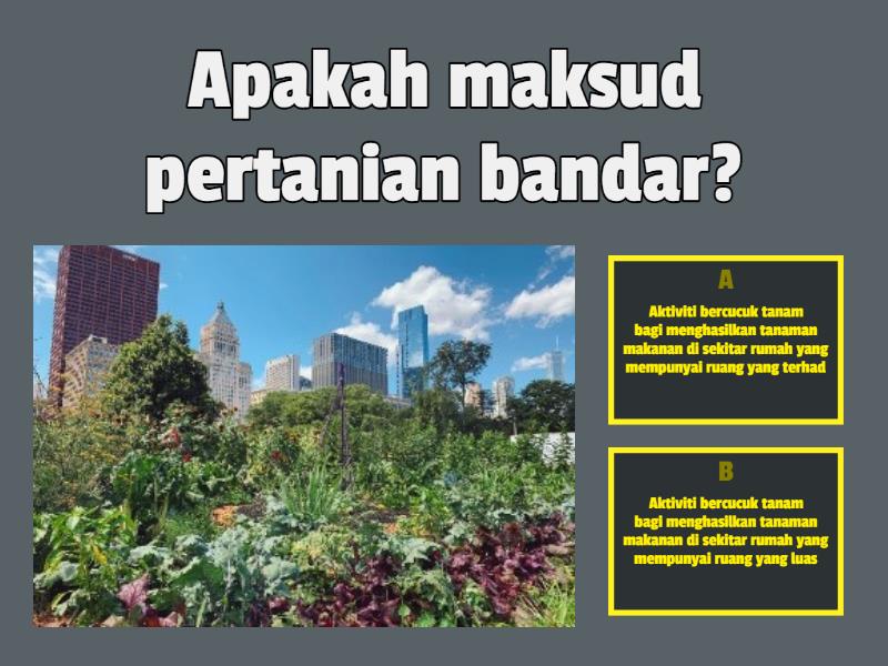 TAHUN 5 PERTANIAN BANDAR - Cuestionario