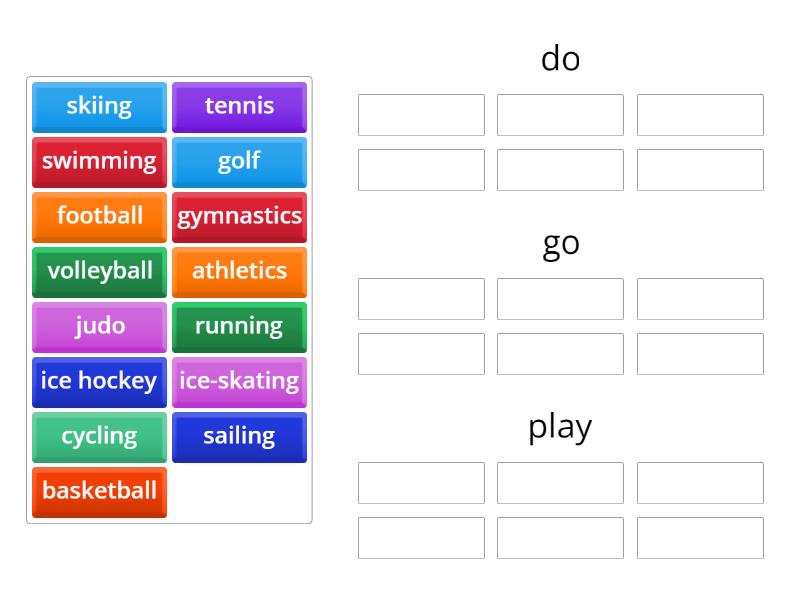 GWA1+ U7 Do/Go/Play+ sport - Group sort