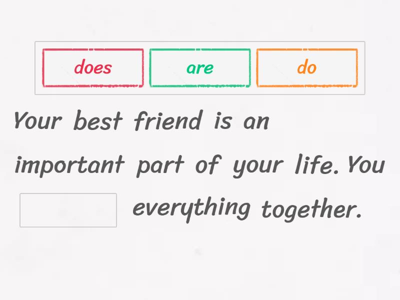 Best friends - Complete the sentence