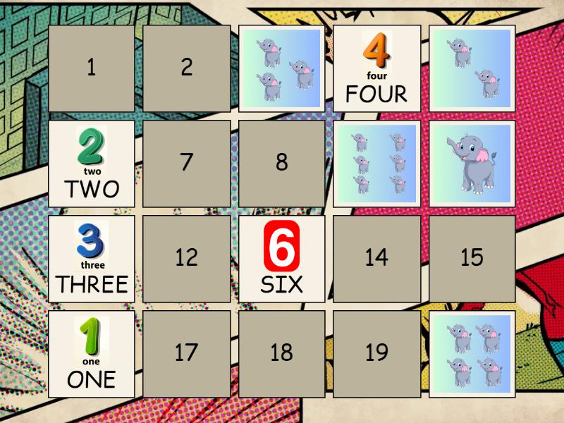 ONE LITTLE ELEPHANT - KIDS 1 - Matching pairs