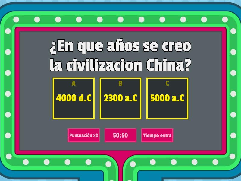 Civilizacion China - Gameshow quiz