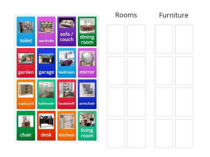 Rooms and Furniture - Group sort