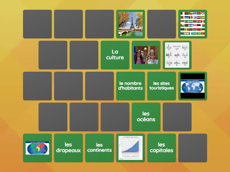 La Francophonie - Vocab - Matching pairs