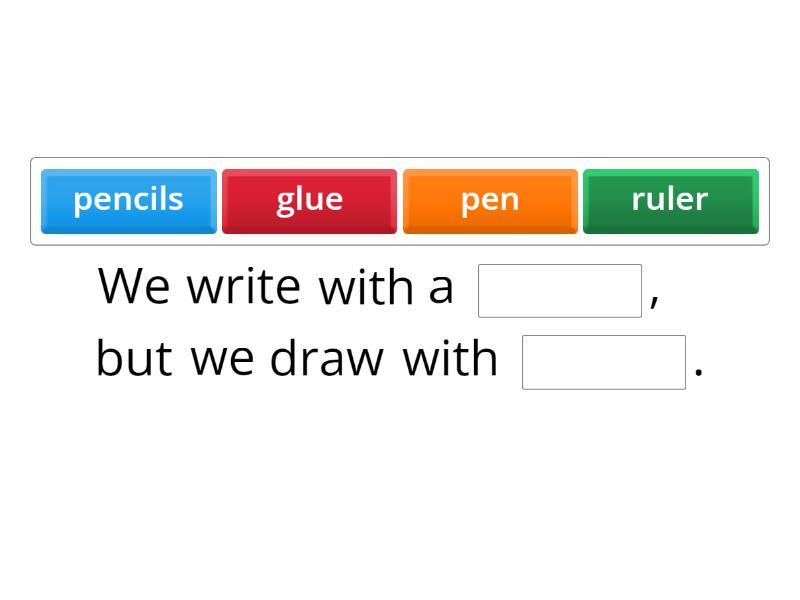 School. Sentences. A2. - Complete the sentence