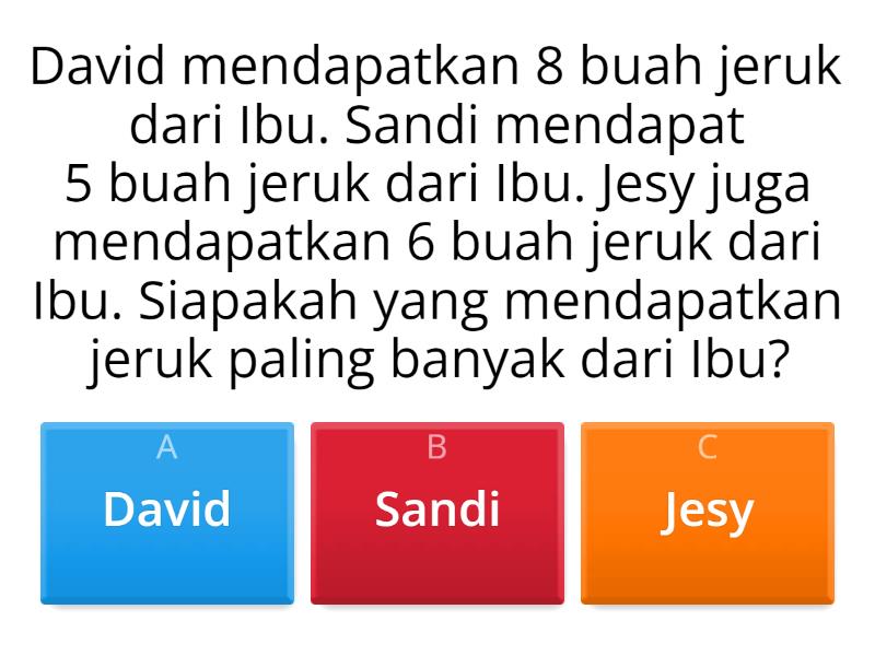 Soal Numerasi Kelas 1 - Quiz