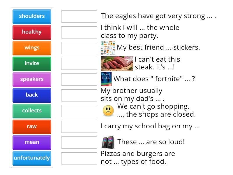 Luke and Myla 2 lesson 14 - Match up