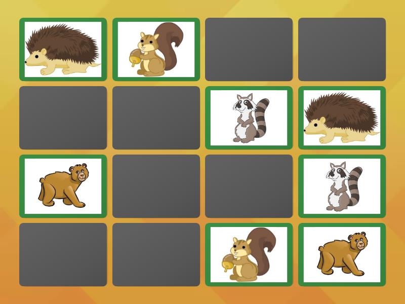 MEMORY ANIMALS DEL BOSC - Matching pairs