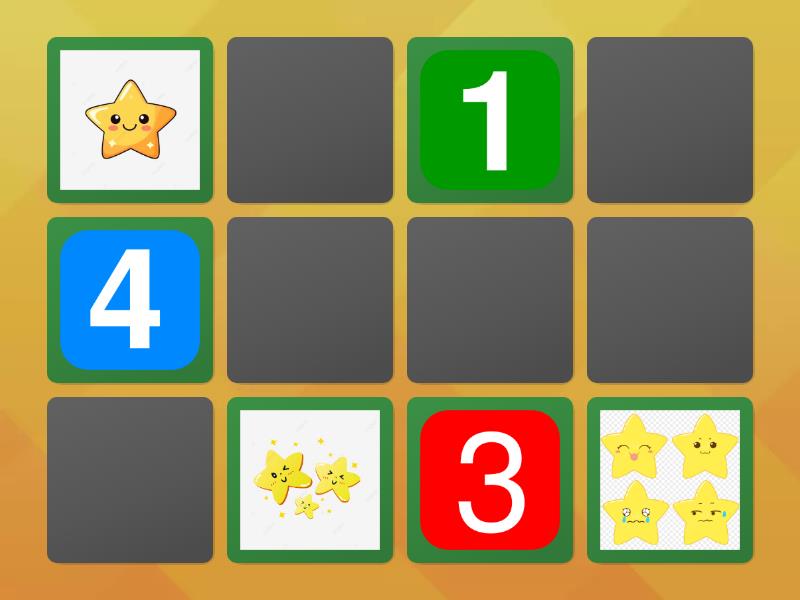 mencocokkan jumlah gambar sesuai dengan angkanya - Matching pairs