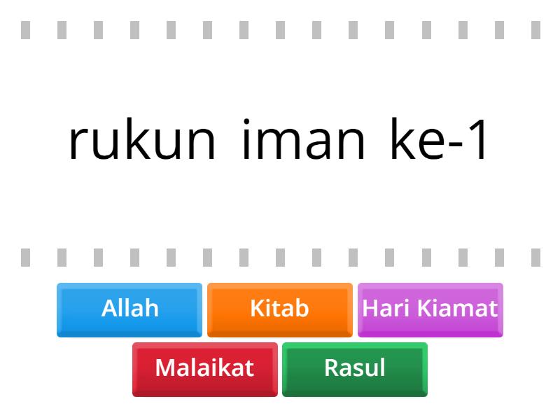 Rukun Iman - Find the match