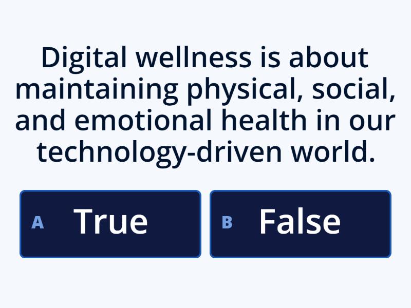 Digital health and wellness - Quiz