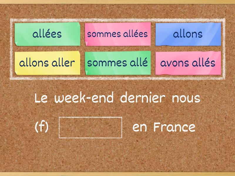 Le passé-composé - Complete the sentence