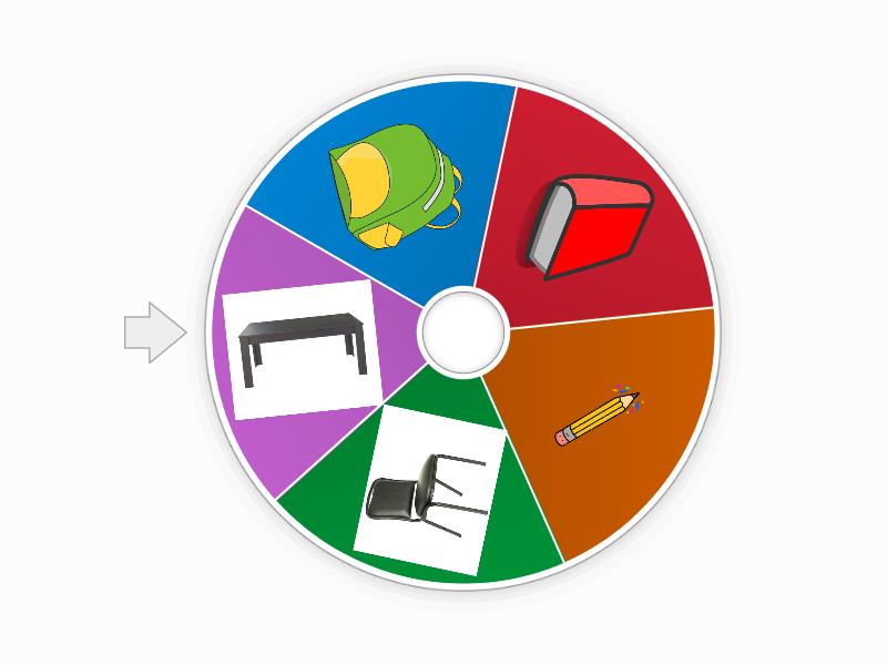 School objects wheel - Spin the wheel