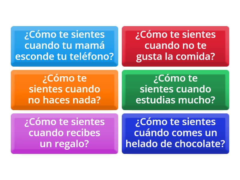 ¿Cómo te sientes cuando ...? - Fichas giratorias
