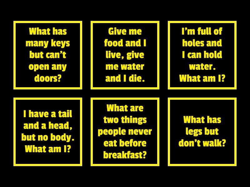 Riddles- 2nd class- B1+ - Flip tiles