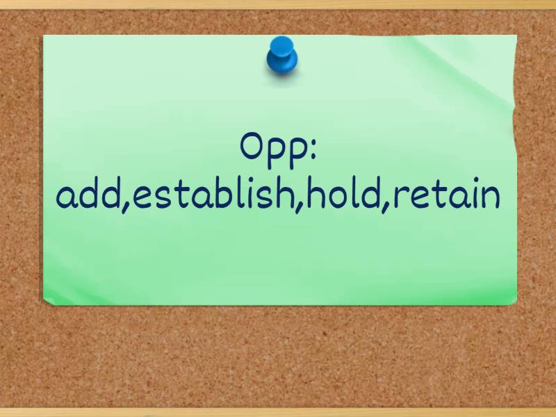 OWS Unit 11 syn and opp - Flash cards