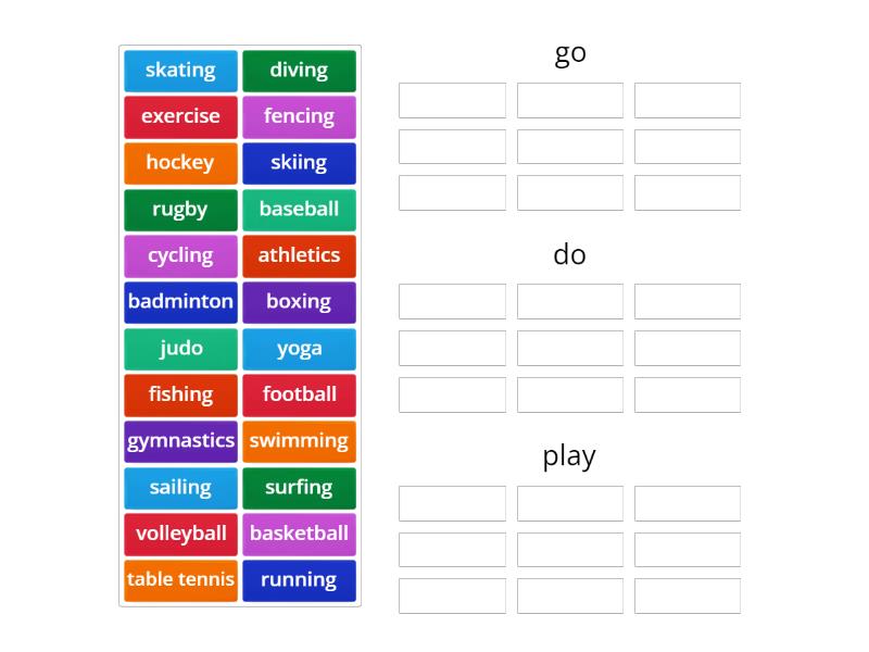go-do-play activities - Group sort