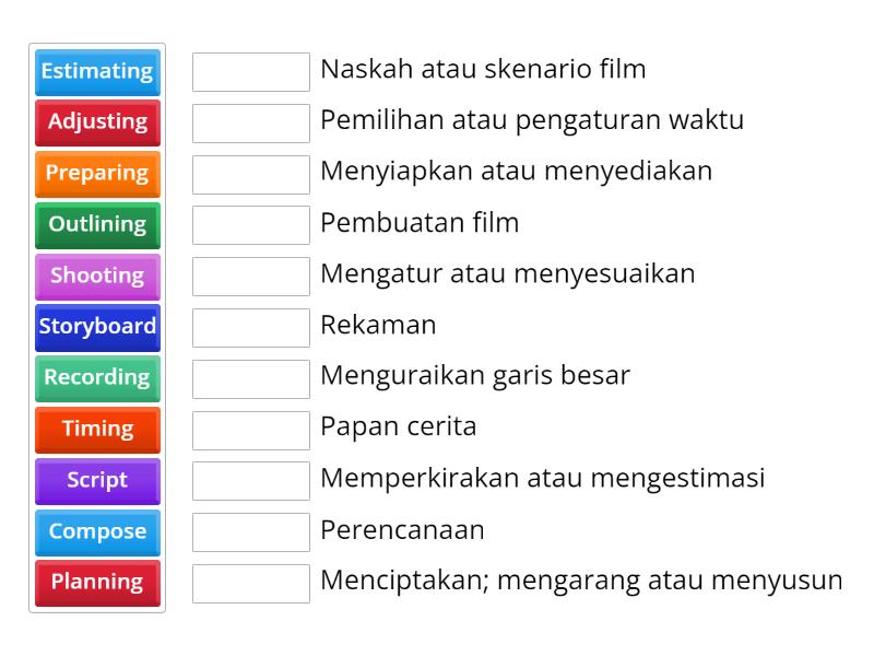 Action verb - Match up