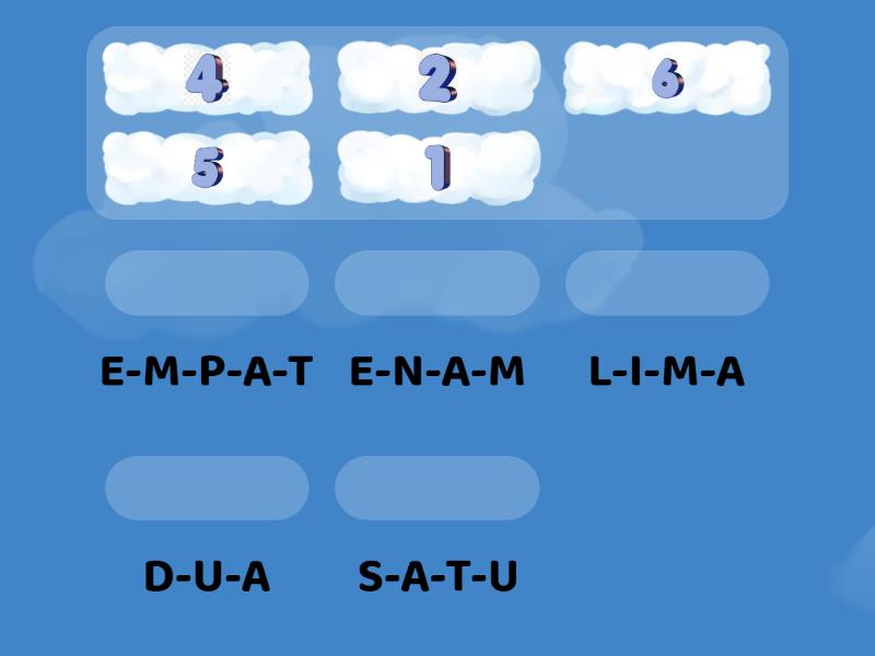 kuis mencocokkan angka dengan gambar (RAIHANAH) - Match up
