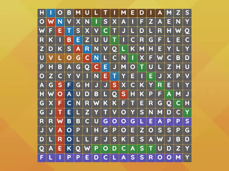Basic Concepts of ICT - Wordsearch