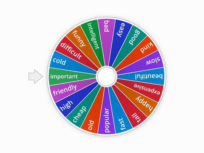 CV - Unit 10 - Comparatives and superlatives - Random wheel
