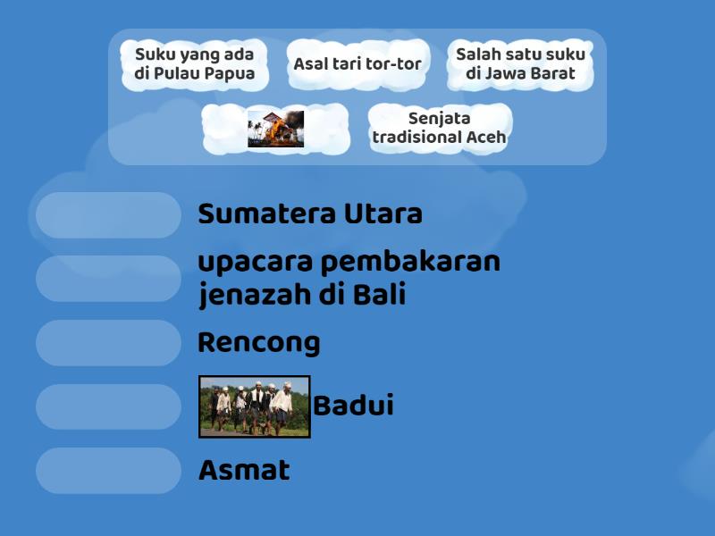 Kuis Keragaman Budaya Kelas 4 - Une las parejas