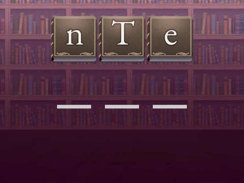 2nd Spelling List 1 - Anagram