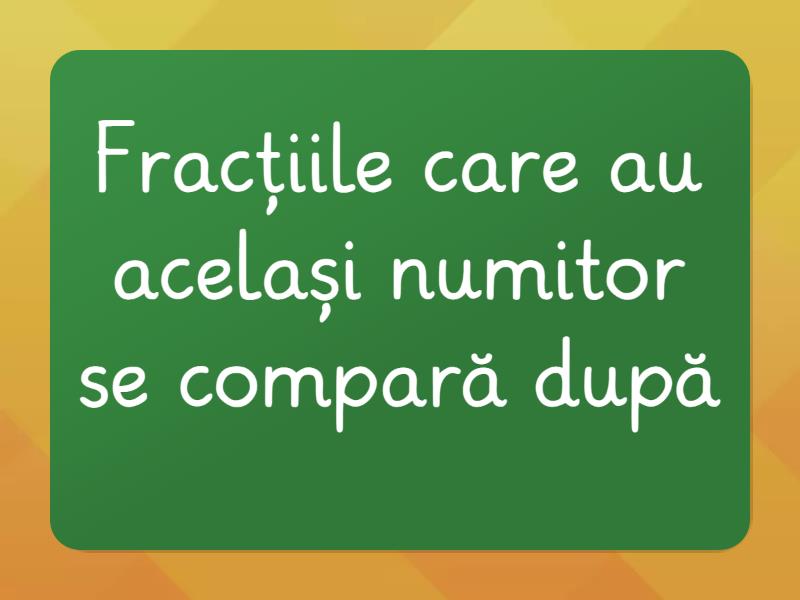 FRACȚII - Carduri flash