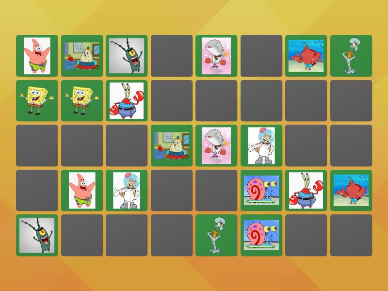 For the SpongeBob fans - Matching pairs