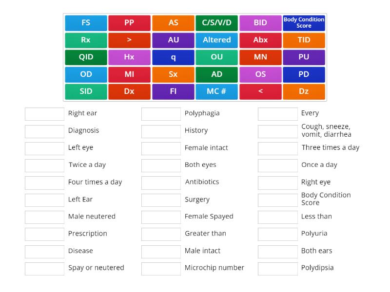 Abbreviation Matching - Une las parejas