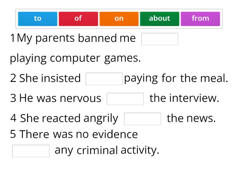 Outcomes U11 VB Prepositions - Missing word