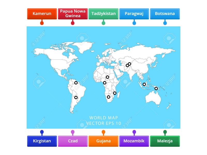 GDZIE JAKI KRAJ? - Labelled diagram