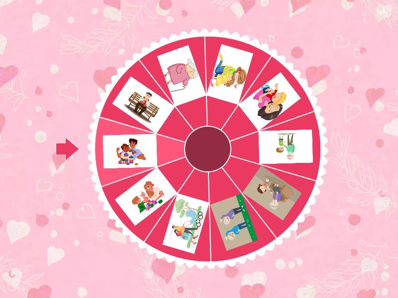 Game: unit 1 Family matters - Spin the wheel