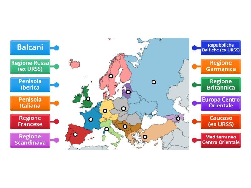 Regioni Europee - Labelled diagram
