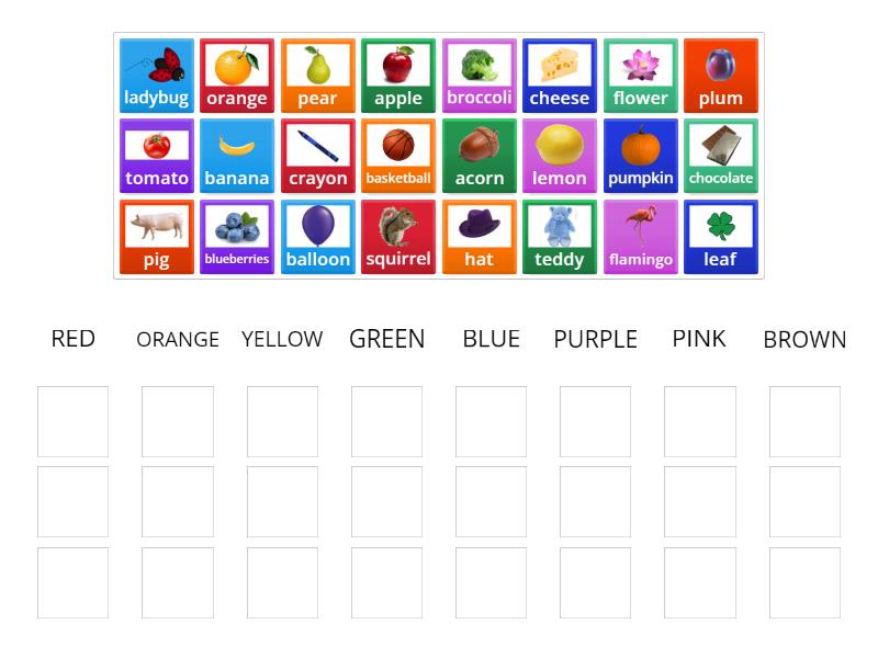 COLOURS - Group sort