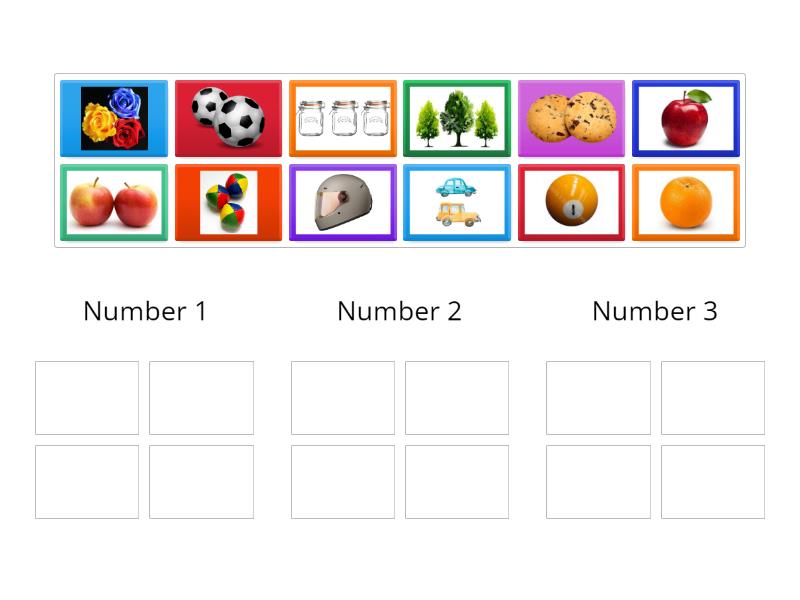 Numbers 1-3 - Group sort