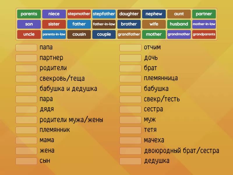 EF Elementary 4A (Family) - Match up