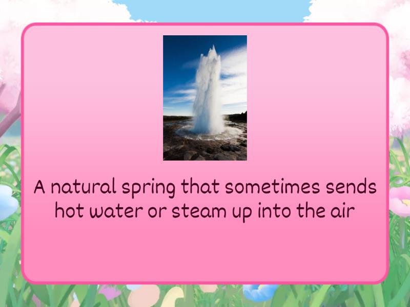 Yellowstone National Park - Flash cards