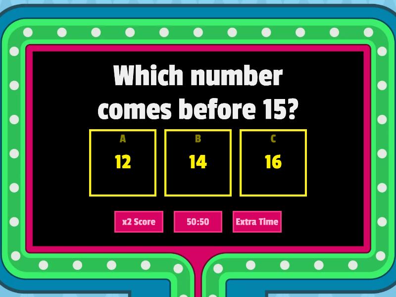 The number before game - Gameshow quiz