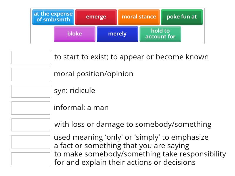 Outcomes C1_Unit 4_After reading_Vocabulary - Match up