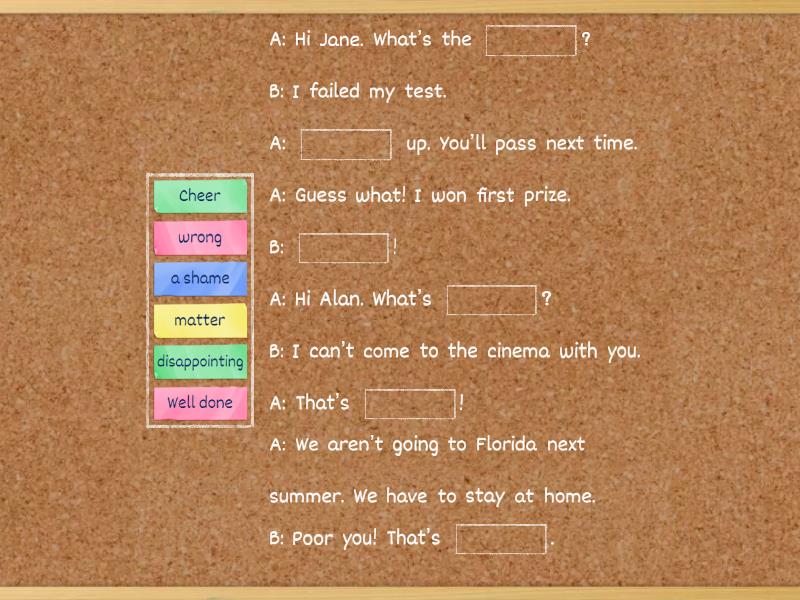 8.4 Communication (GG4) - Complete the sentence