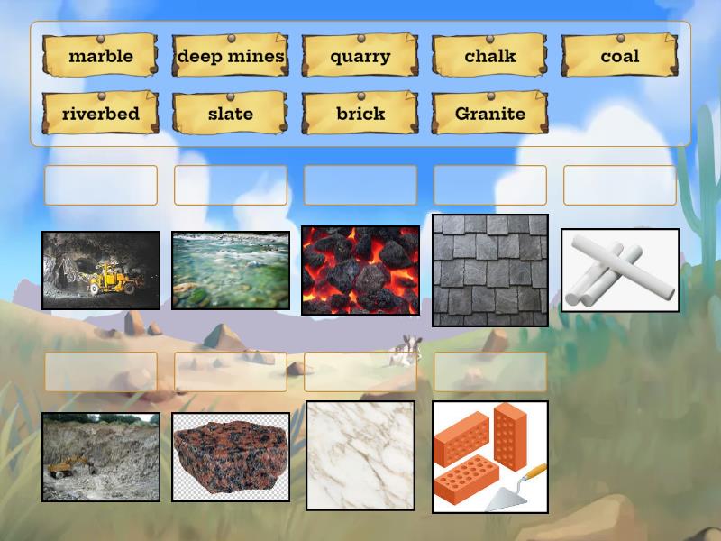 G1 Science: Rock and sites - Match up