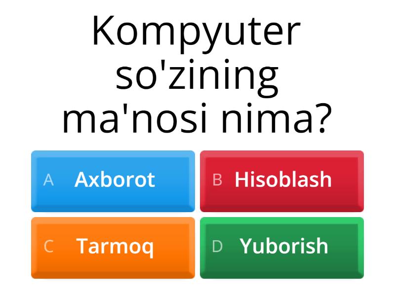 Informatika - Quiz