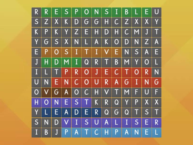ICT monitor training - Wordsearch