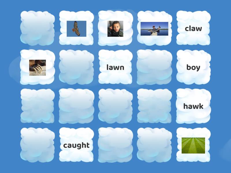 UFLI 97 Vowel Team & Diphthong Review - Matching pairs